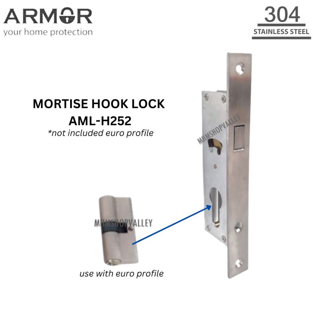 ARMOR MORTISE HOOK LOCK (PROFILE) AML-H252 | Shopee Malaysia