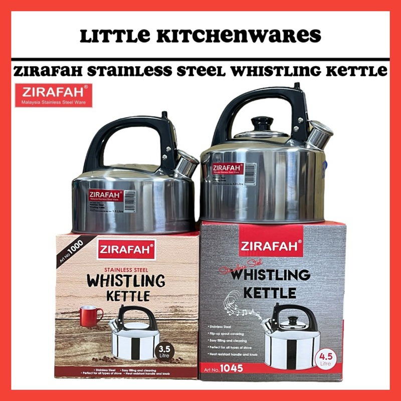 ZIRAFAH /E-Central STAINLESS STEEL WHISTLING KETTLE 4.5 Litres cerek ...