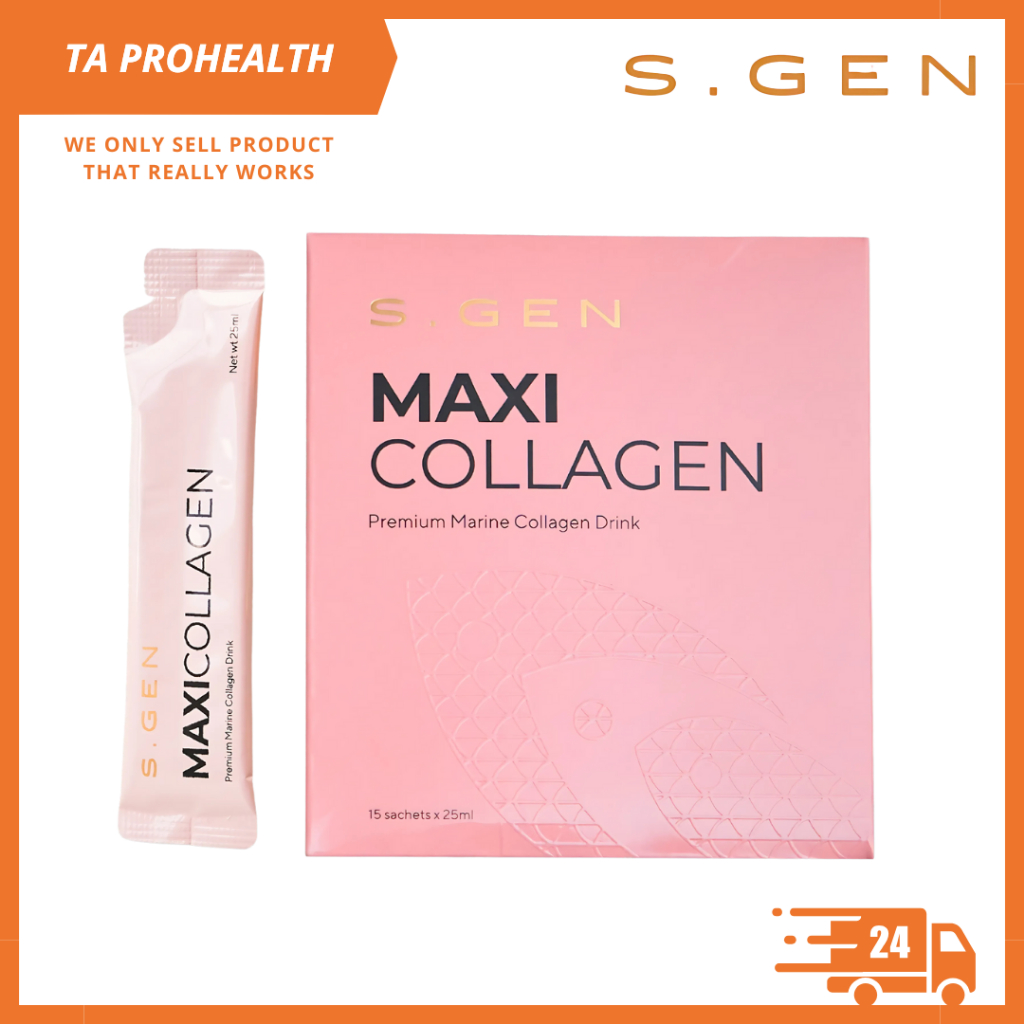 S.GEN Maxi Collagen Premium Marine Collagen Drink 15 Sachets x 25ml ...