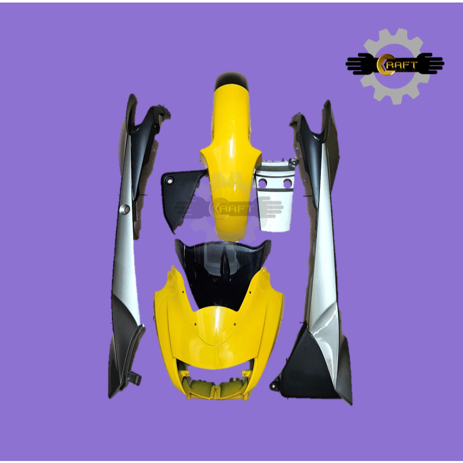 YAMAHA RXZ CATALYZER YELLOW COVER SET RYC4 5PV3 5PV-F0000-P2 + FUEL ...