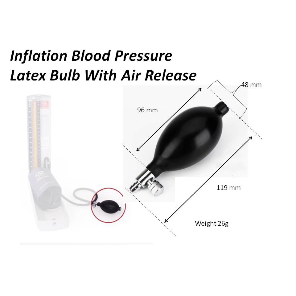 Inflation Blood Pressure Latex Bulb With Air Release, Tonometer Ball ...