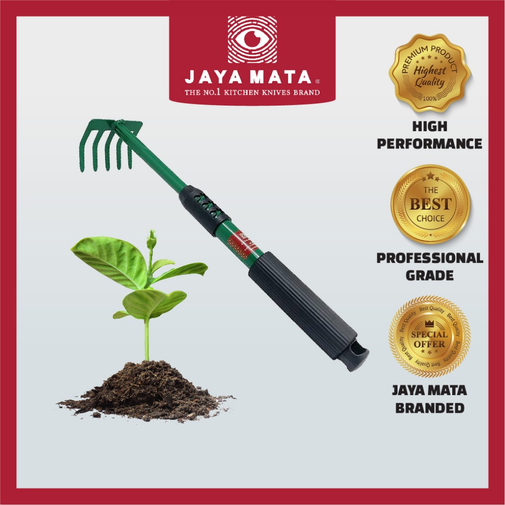 [JAYA MATA] 5 Teeth Garden Fork (13") JM167 ( Outdoor Planting Gardening Tools Alat Kebun ...