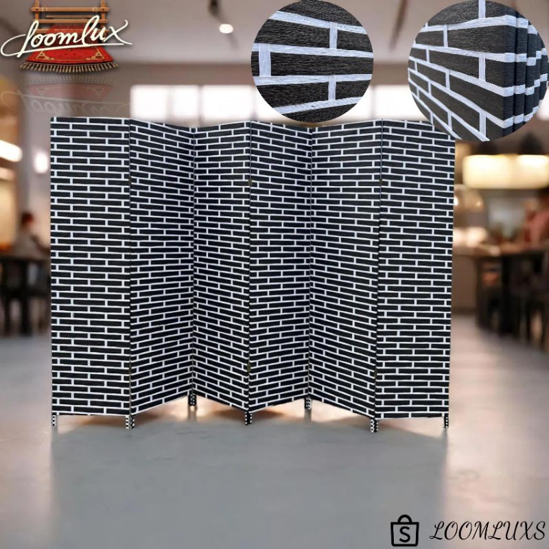 6 Panels Bamboo Room Divider Partition - Pemisah Ruang Buluh 竹隔板 ...