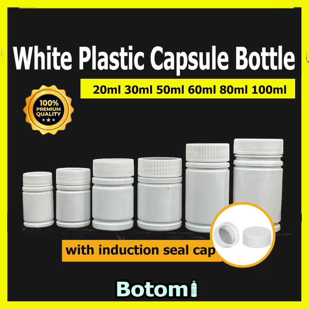 Plastic White Medicine Capsule PE Bottle Thick Pill Bottle Tablet ...