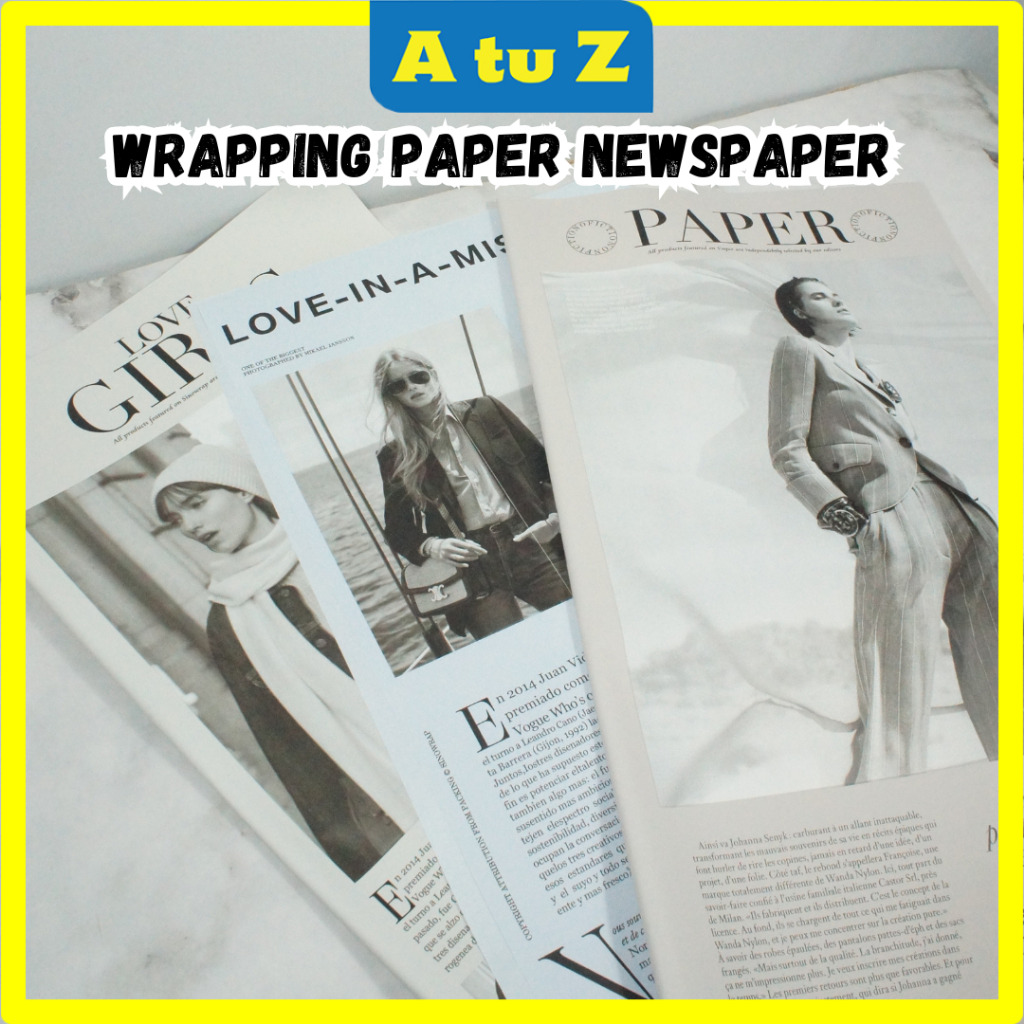 AtuZ [ReadyStock] Wrapping Paper Newspaper Type/Newspaper Bouquet ...