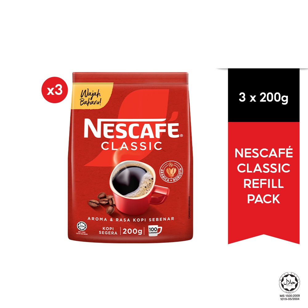 NESCAFE Classic Refill Pack 3x200g | Shopee Malaysia