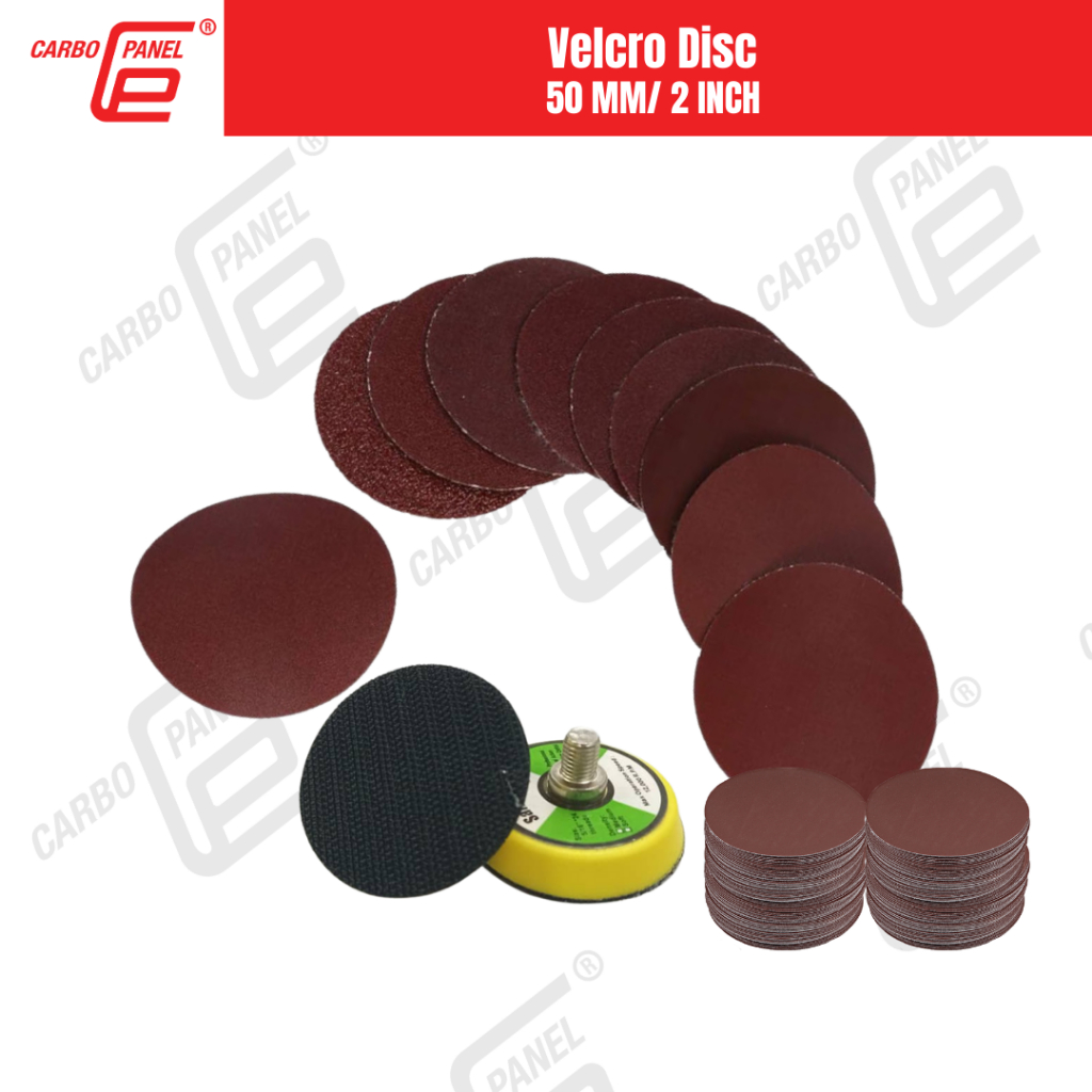 Carbo Panel 1"/2/3" inch Velcro disc (25/50/75mm ) Red Sanding Velcro ...