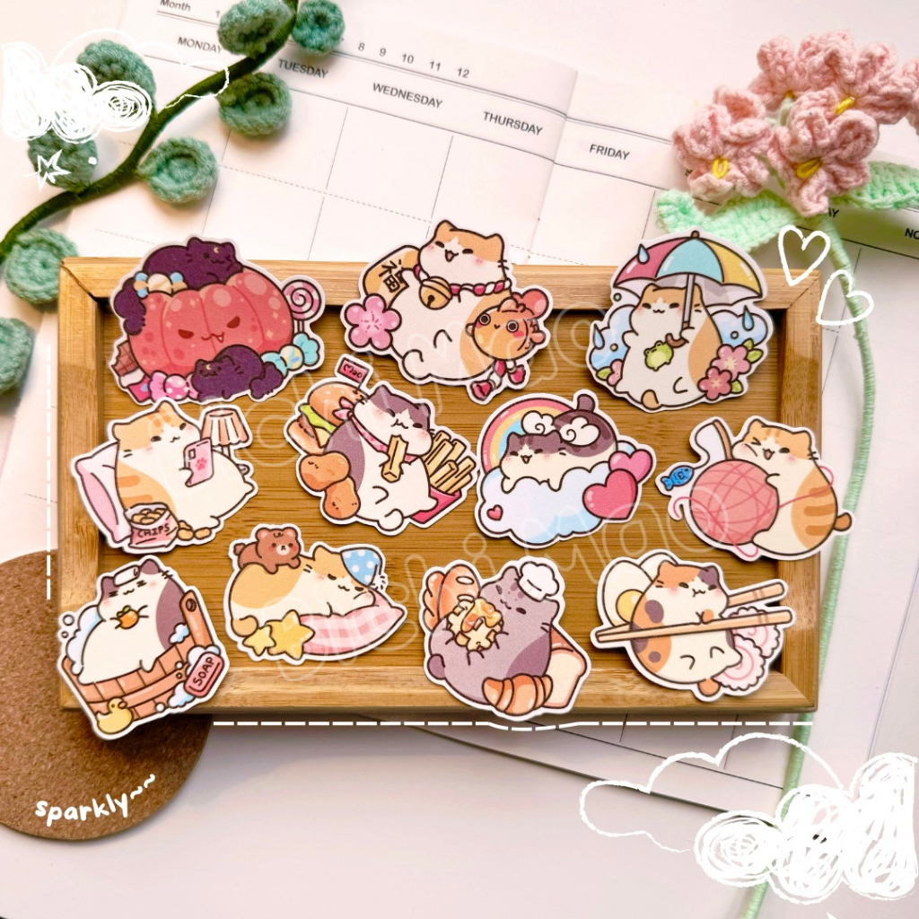 Bichi Mao Cute Cat Shinny Sticker | Shopee Malaysia
