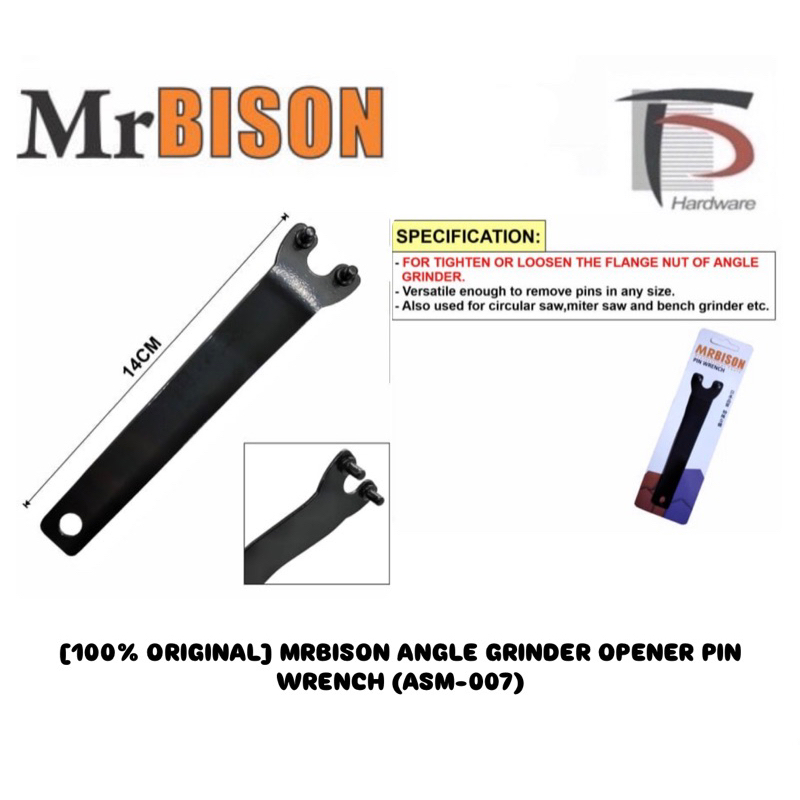 [100% ORIGINAL] MRBISON ANGLE GRINDER OPENER PIN WRENCH (ASM-007 ...