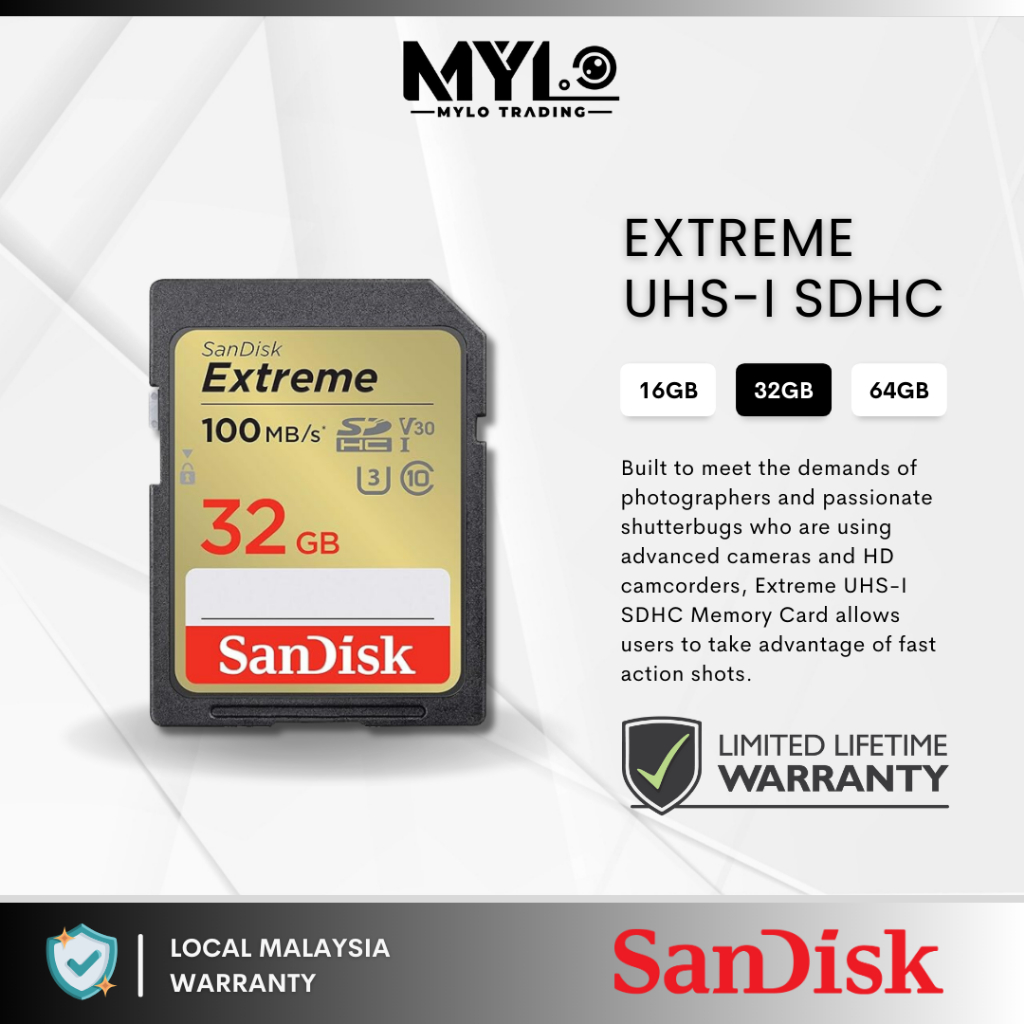 SanDisk Extreme SD Card 90MB/s 180MB/s 4K UHD Class 10 SDHC/SDXC Memory ...