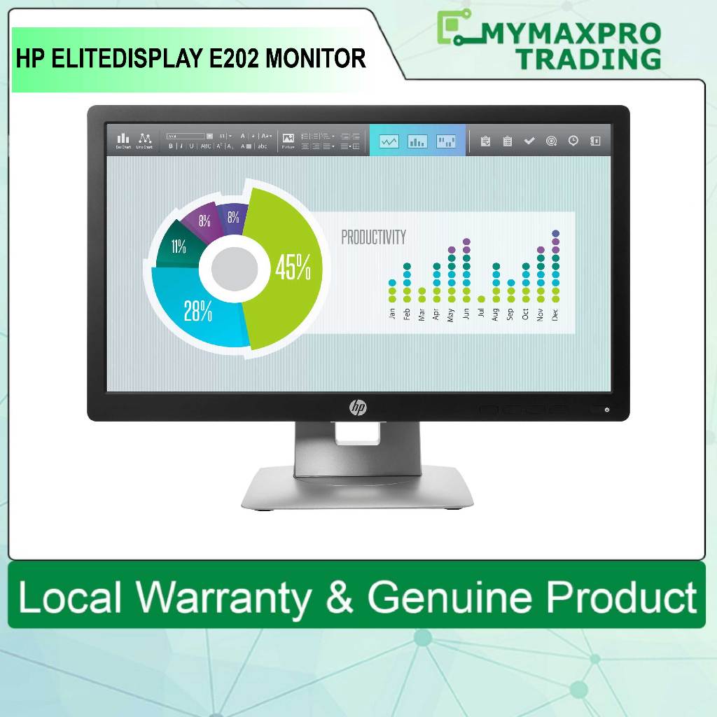 HP E202 20" LED Monitor 1600x900 HD VGA HDMI DISPLAY PORT (Refurbished) | Shopee Malaysia