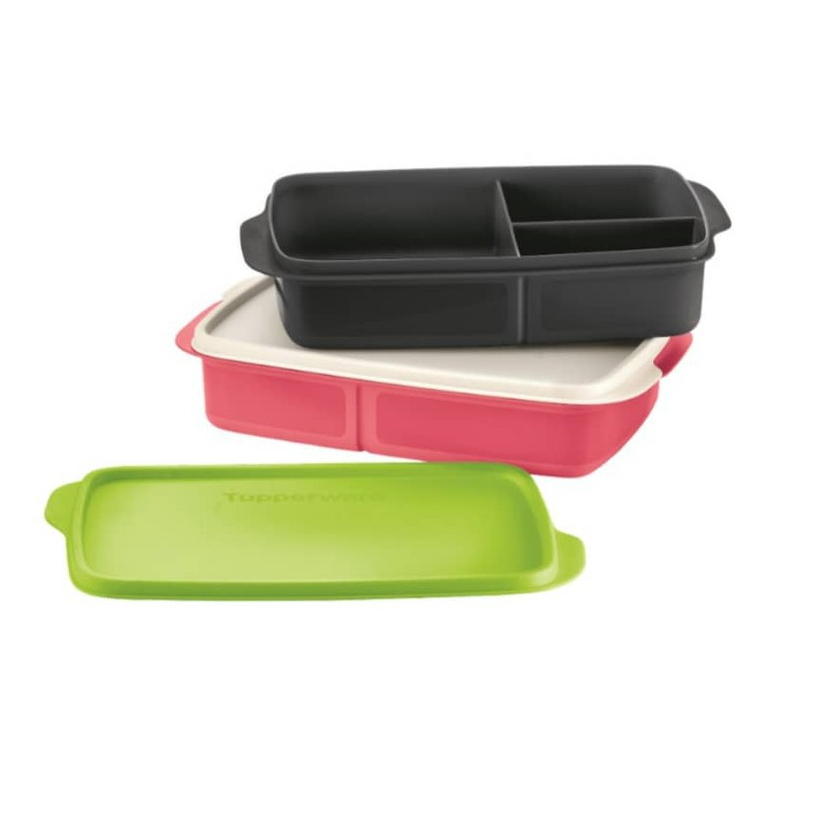 TUPPERWARE LUNCH BOX WITH PARTITION 1.0L / BEKAS BEKAL MAKAN / TAPOW ...