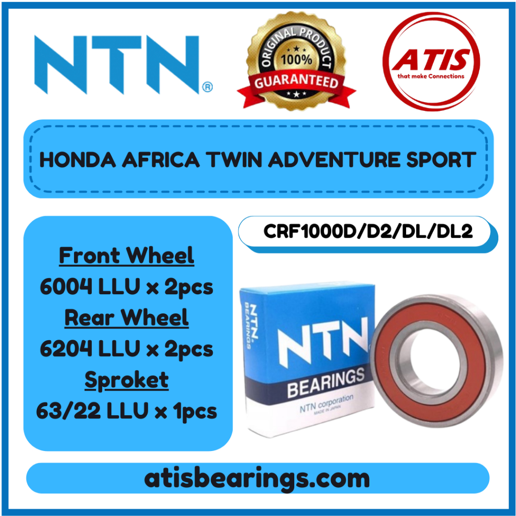 NTN HONDA Africa Twin Adventure Sport Depan Front & Belakang Rear Cast ...