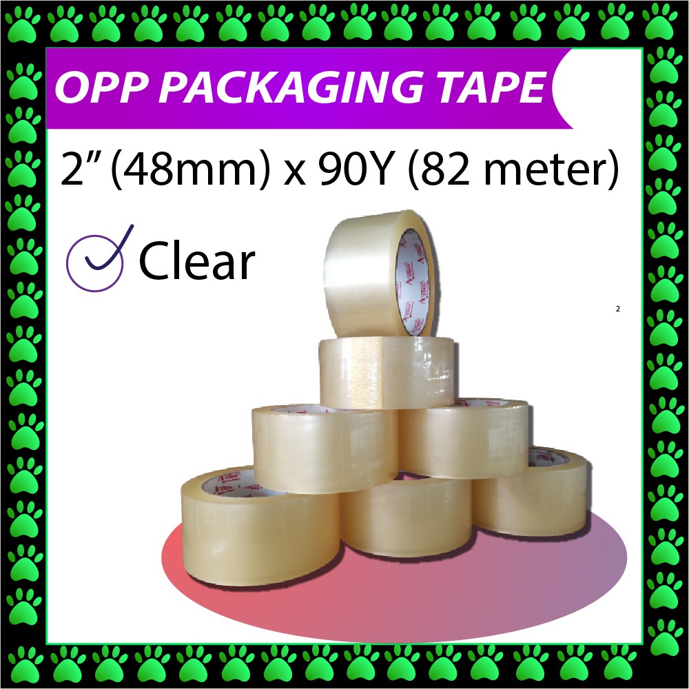 𝗦𝗧𝗥𝗢𝗡𝗚 𝗩𝗜𝗦𝗖𝗢𝗦𝗜𝗧𝗬 》 48MM X 90Y (82 meter) OPP TRANSPARENT TAPE / Selefon ...