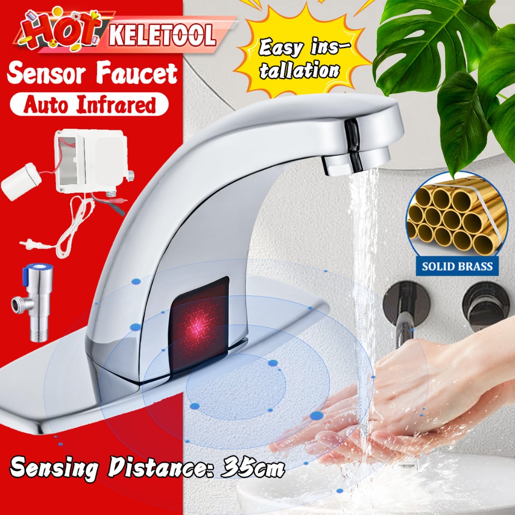 Alloy Auto Infrared Sensor Faucet Bathroom Auto sensor water tap Basin ...