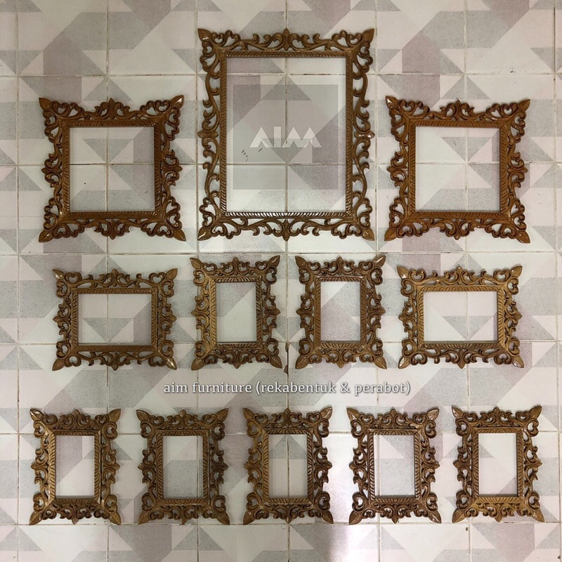 FRAME KAYU UKIR / BINGKAI GAMBAR, CERMIN UKIRAN / HANDCRAFTED | Shopee ...