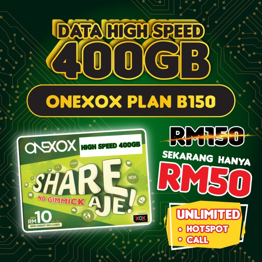 【400GB】ONEXOX B150【400GB】UNLIMITED DATA 🔥 UNLIMITED HOTSPOT 🔥 UNLIMITED ...