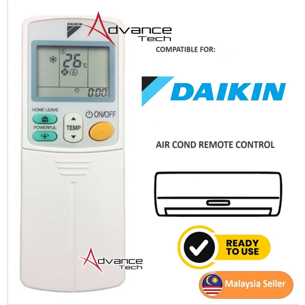 Daikin Air Conditioner Remote Control ARC433 ARC433A1 ARC433B47 ARC433A6 ARC433A75 ARC433B47 ...