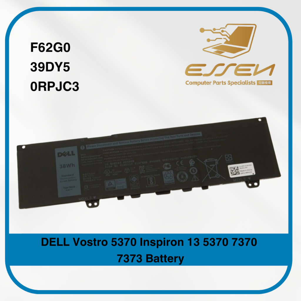 Dell F62G0 39DY5 0RPJC3 for Vostro 5370 Inspiron 13 5370 7370 7373 ...