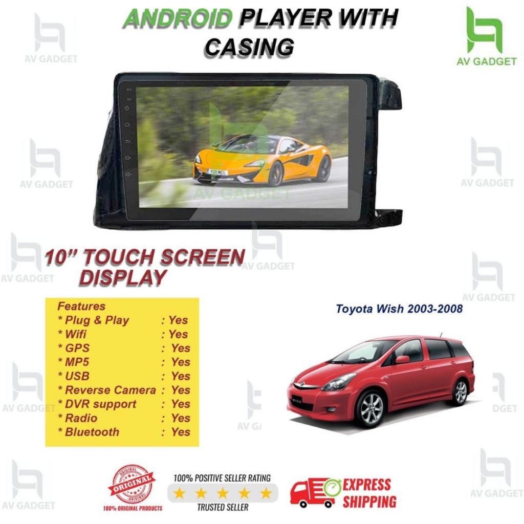 [Free Reverse Camera] Toyota Wish 03-08 2.5D Car Android Player Lenco ...