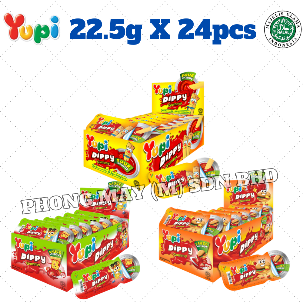 YUPI DIPPI GUMMY SERIES [ 22.5G*24'S] YUPI DIPPY/ DIPPY BURGER/ DIPPY PIZZA | Shopee Malaysia