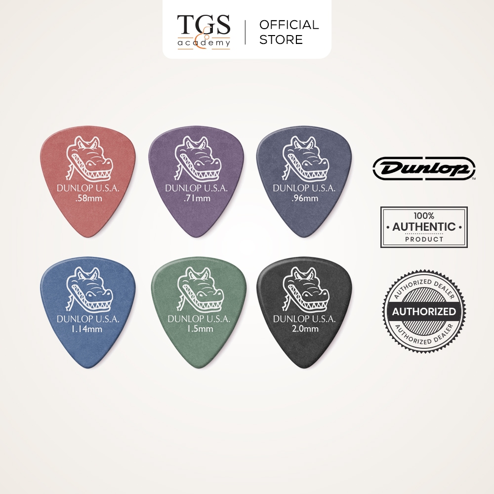 Jim Dunlop 417 Gator Grip Standard Guitar Pick (0.58mm / 0.71mm / 0.96mm / 1.14mm / 1.5mm / 2 ...