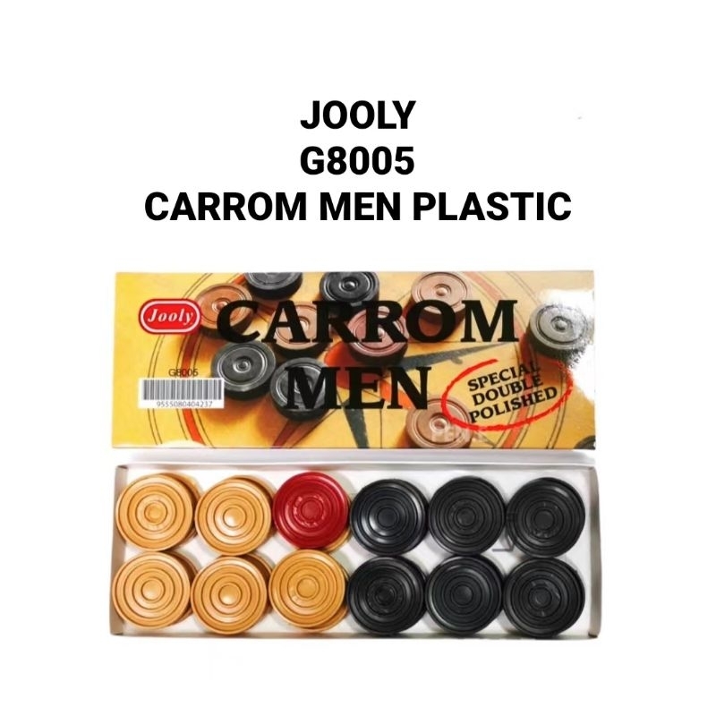 (1BOX) JOOLY G8005 Carrom Men Plastic | Buah Karom Plastik X 1BOX ...