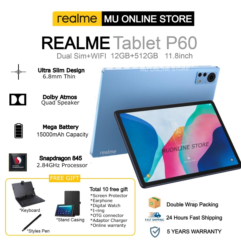 🔥NEW MODEL🔥 2024 Realme Pad X Pro | 16GB RAM 512GB ROM | Snapdragon 865 ...