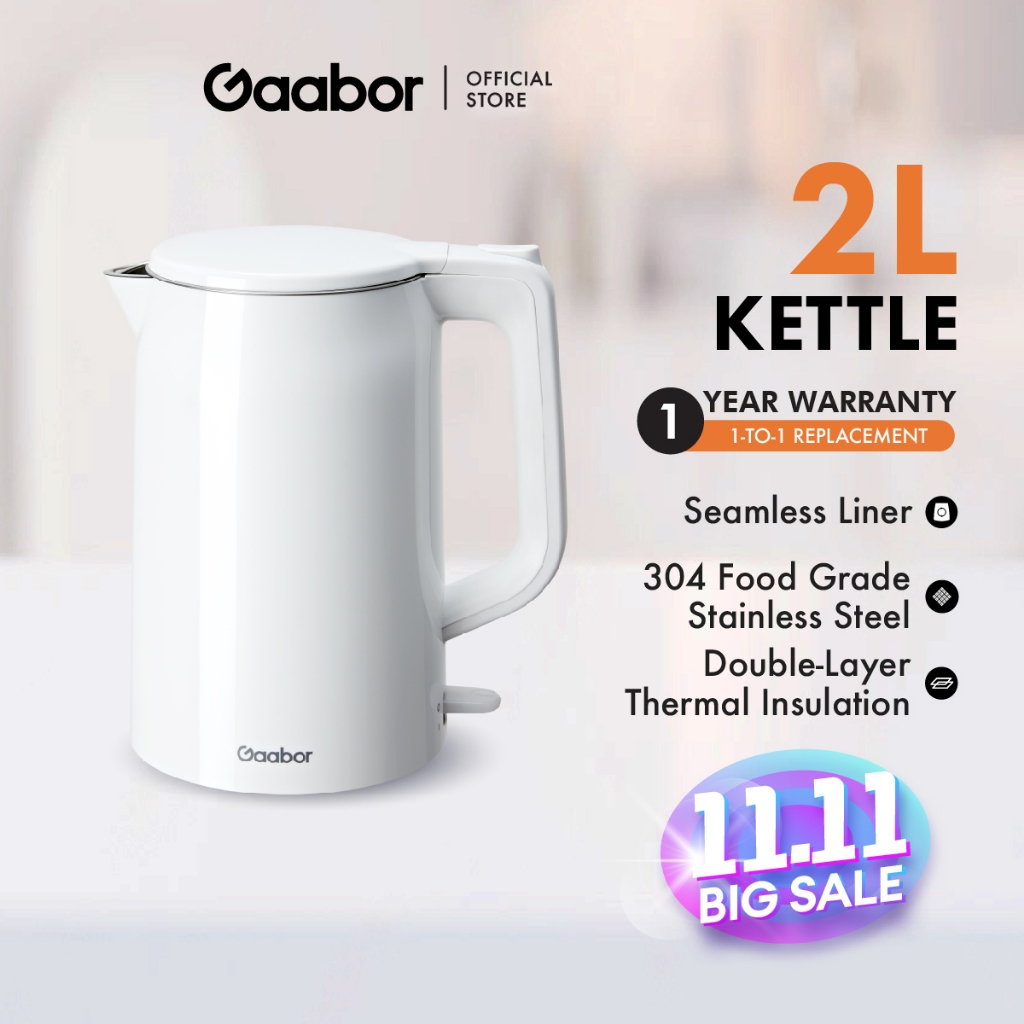 【1212 Special】 Gaabor 2L Kettle Steam Induction Rapid Boiling Triple ...