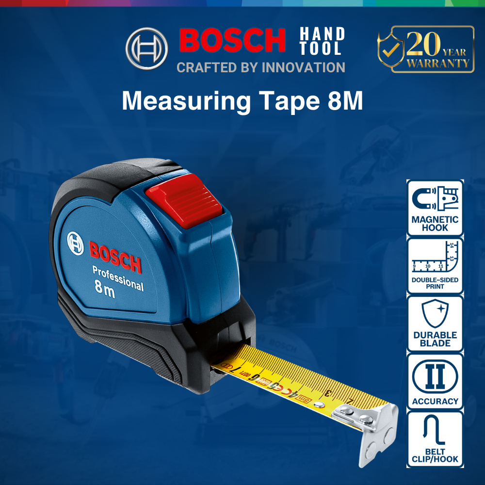 Bosch Exclusive AutoLock Measuring Tape 8mtr [20 Years Warranty] [100% ...