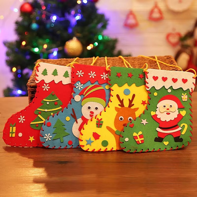 YY. (1pc) DIY Sewing Craft/Kids DIY Christmas Socks Educational Toys ...