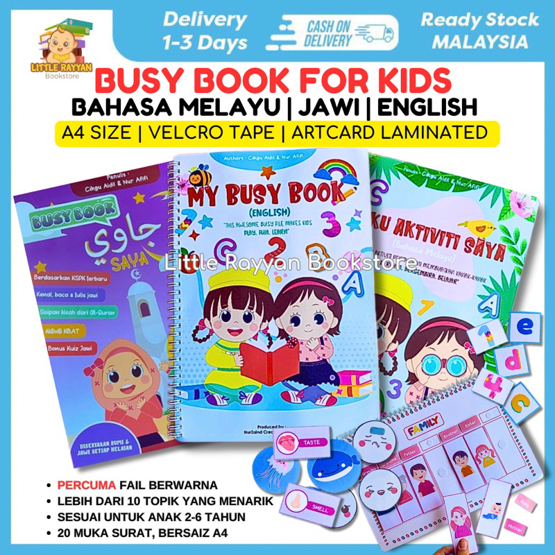 BUSY BOOK FOR KIDS | MY BUSY BOOK | BUKU AKTIVITI SAYA | BUSY BOOK JAWI ...