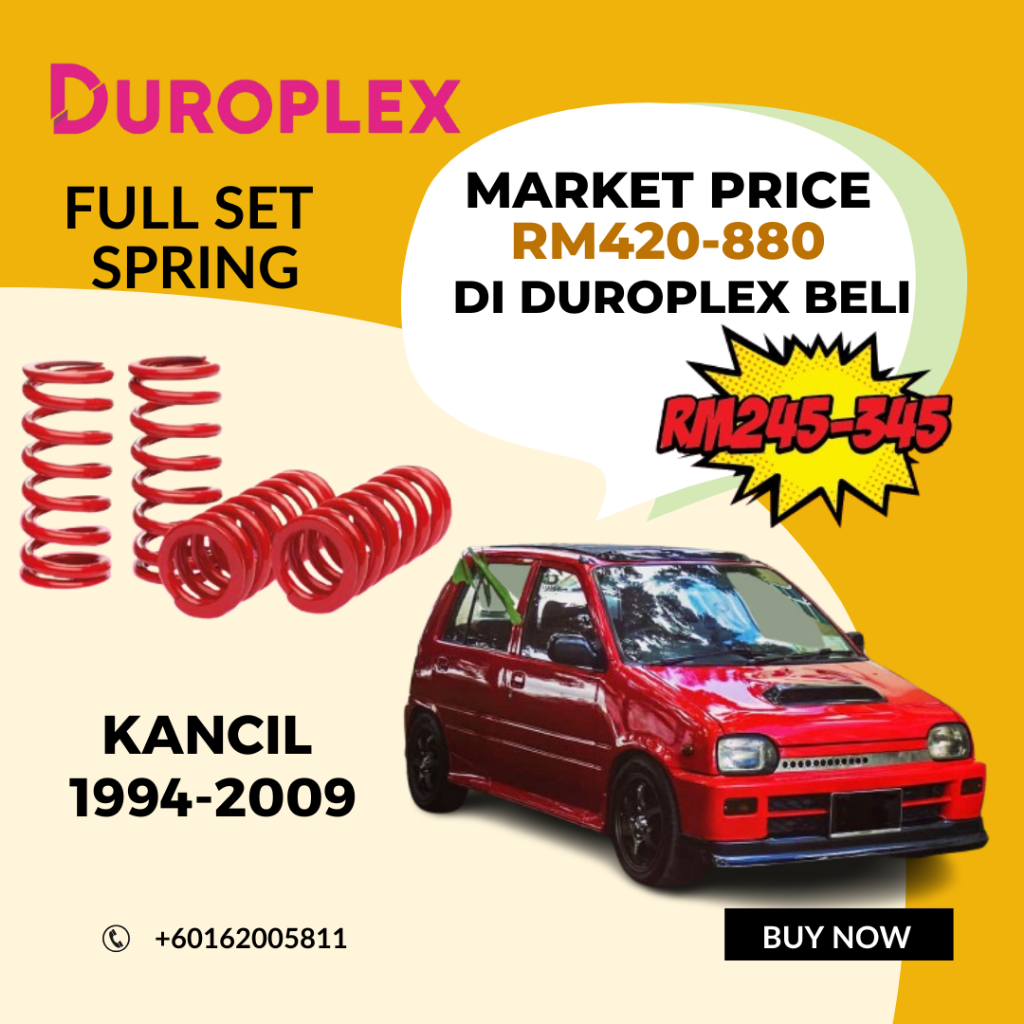 Duroplex Full Set Lowed Sport Spring Perodua Kancil 1994-2009 (4 pieces ...