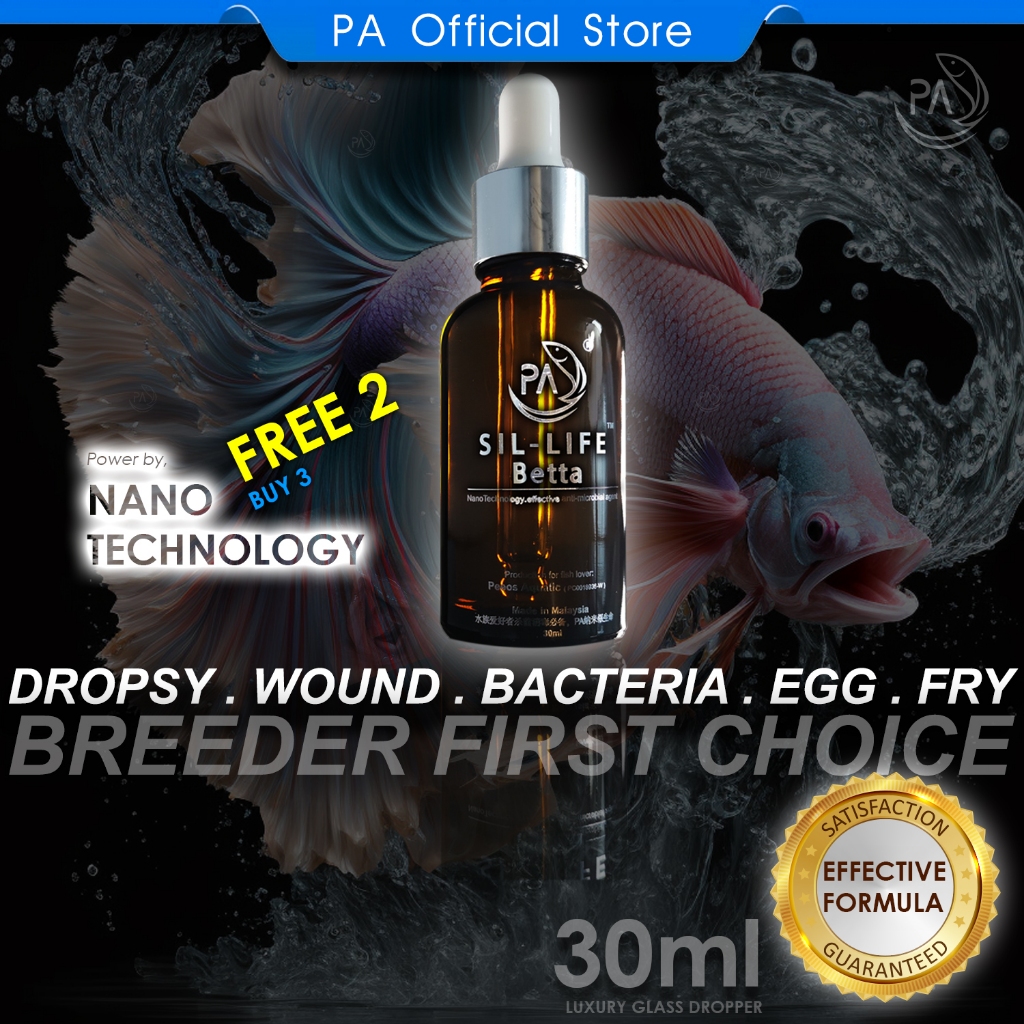 PA Sil-Life Betta 30ml Fish Ikan Laga shrimp aquarium colloidal nano ...