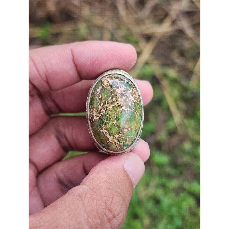 Cincin Batu Firus Variscite Hijau | Shopee Malaysia