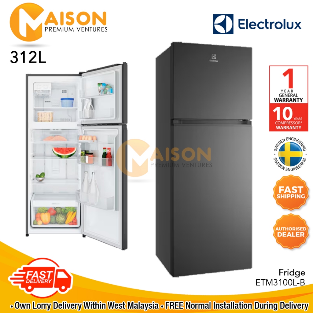 Electrolux Inverter Refrigerator 331L ETM3100L-B | Shopee Malaysia