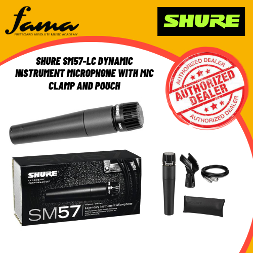 [FAMA]Shure SM57-LC Dynamic Instrument Microphone with Mic Clamp and ...
