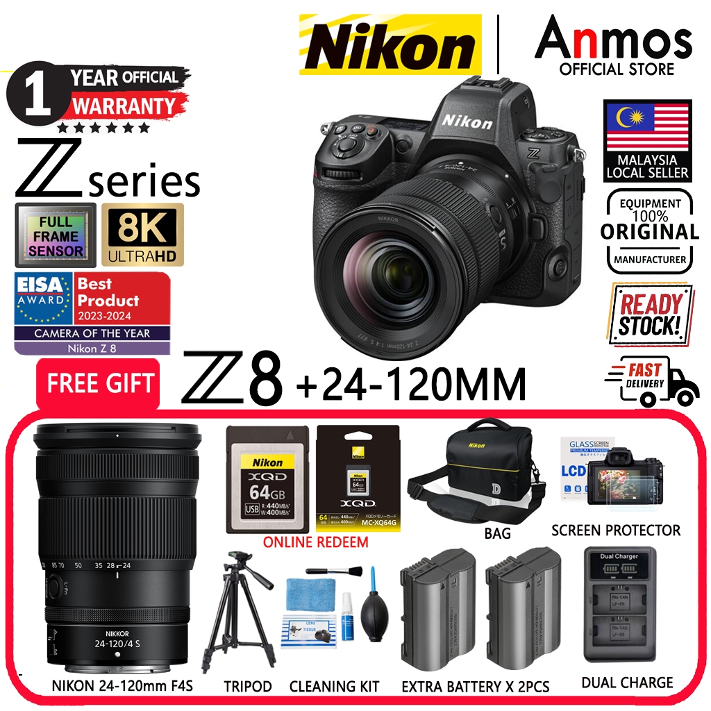 Nikon Z8 Mirrorless Camera Body & with Z 24-120mm f/4 Lens Z8 with 24 ...