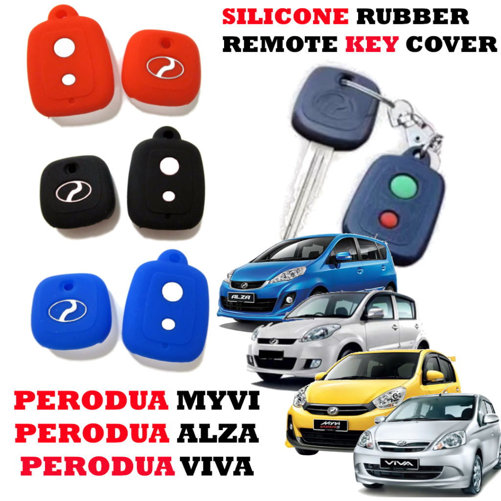 Perodua Myvi Viva Alza Car Silicone Remote Key Cover Casing Keychain ...