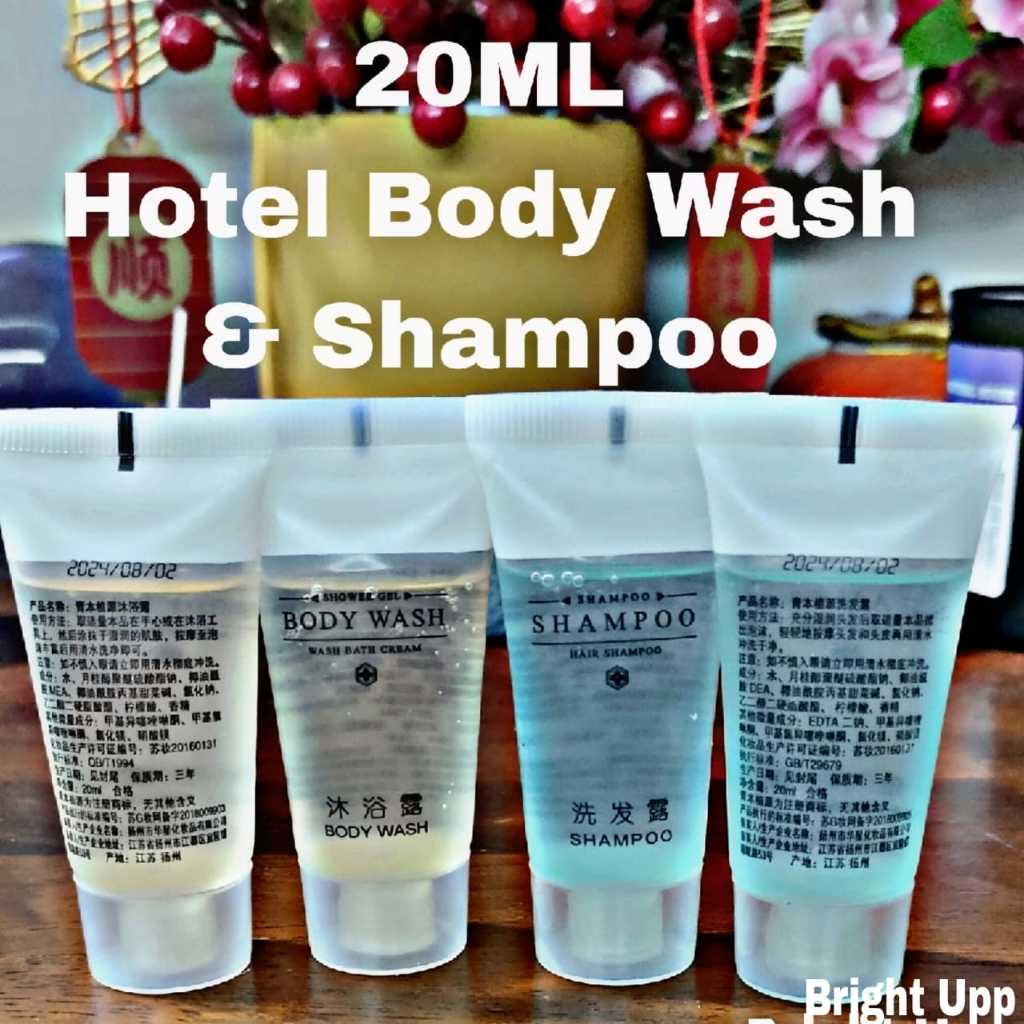 (10pcs) 20ML Budget | 5 Stars Hotel shampoo and Body Wash Body Shower ...