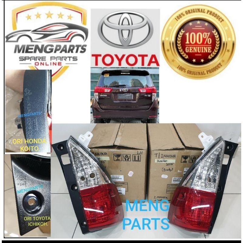 ORIGINAL TOYOTA INNOVA TGN140 2016Y-2019Y TAIL LAMP UNIT 81551-0K240 ...