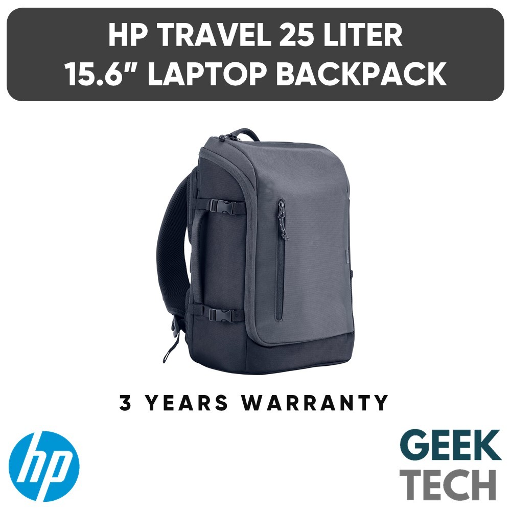 HP Travel 25 Liter 15.6 Iron Grey Laptop Backpack - 6B8U4AA | Shopee ...