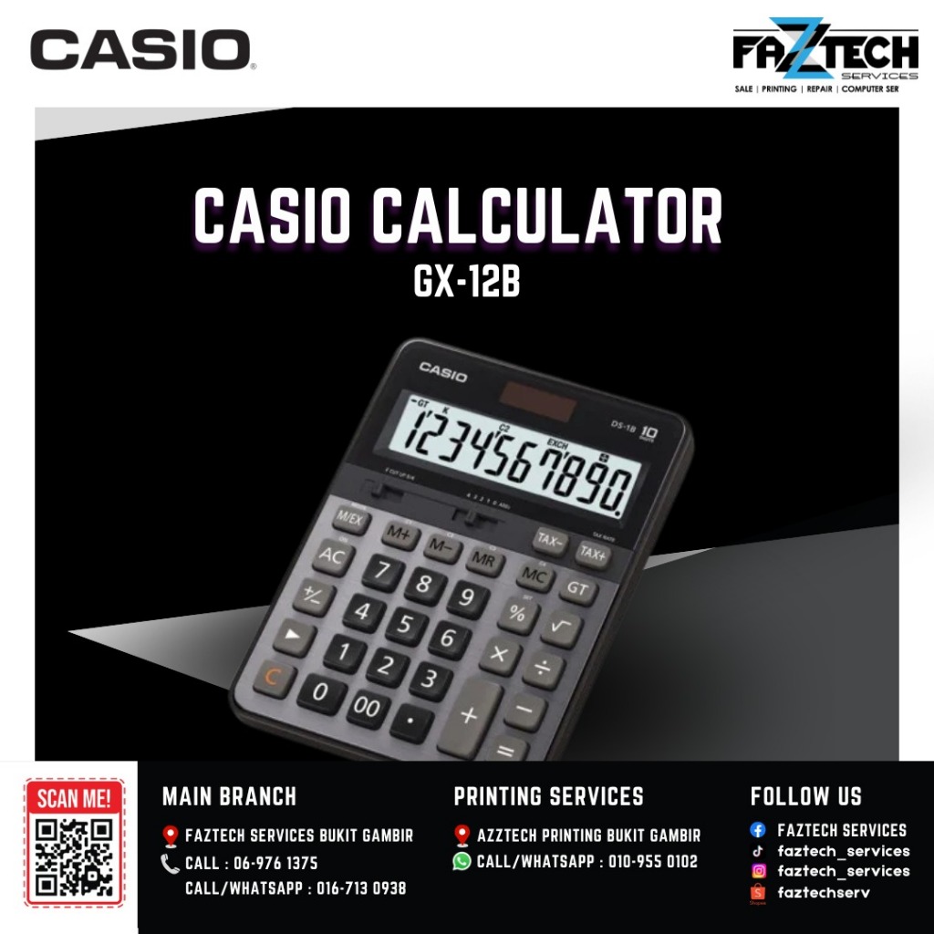 𝐂𝐚𝐬𝐢𝐨 𝐂𝐚𝐥𝐜𝐮𝐥𝐚𝐭𝐨𝐫 𝐆𝐗-𝟏𝟐𝐁 | Shopee Malaysia