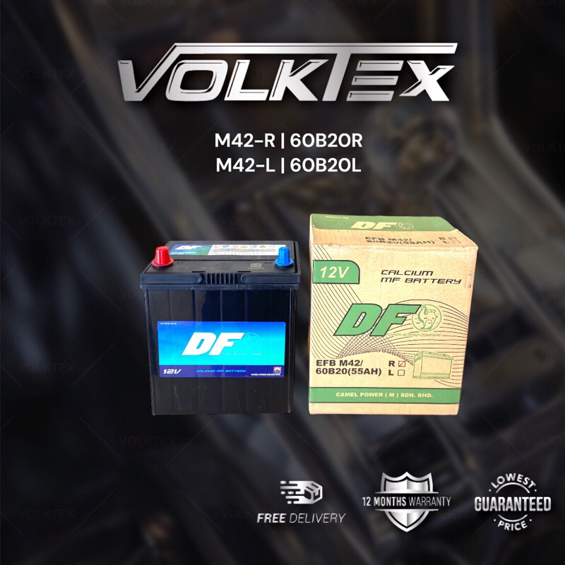 M42R M42L | 60B20L 60B20R EFB DF Auto Stop Start Car battery Myvi Eco Axia new Aruz Bezza ...
