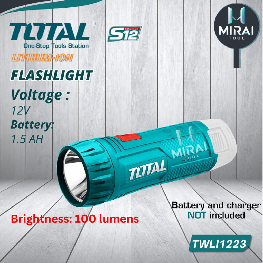 TOTAL TWLI1223 12V Li-ion Flashlight (SOLO) | Shopee Malaysia