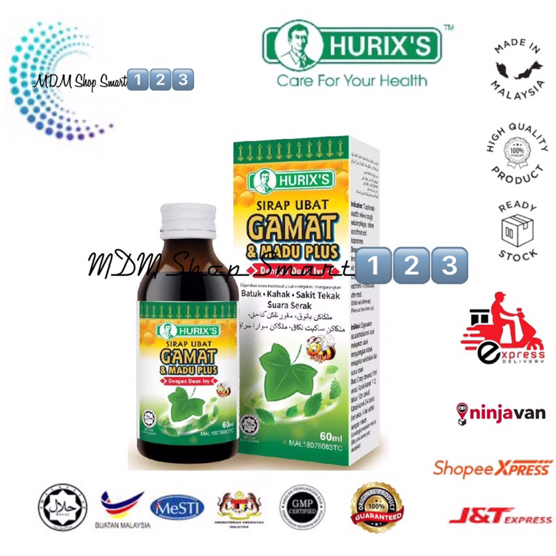 HURIX'S SIRAP UBAT GAMAT & MADU PLUS DENGAN DAUN LVY (BATUK, KANAK ...