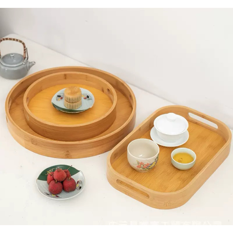Dulang Kayu Wood Bamboo Trays wooden tray with handles Dinner Trays ...