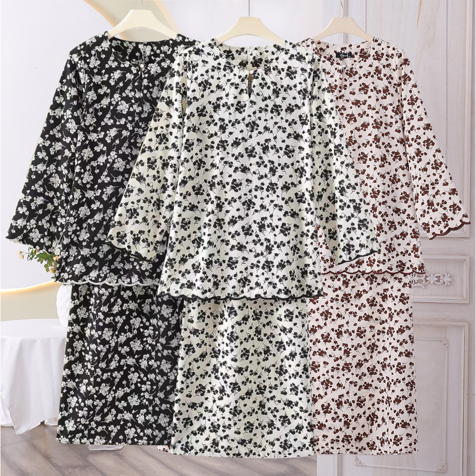 PickOne Fashion BAJU KURUNG MODEN Chiffon ace Plain baju raya 2025 baju ...