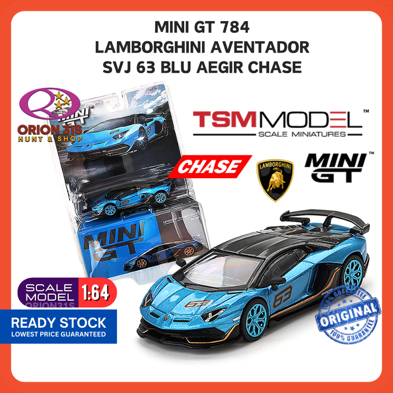 Mini GT 784 Lamborghini Aventador SVJ 63 Blu Aegir LHD Blister ...