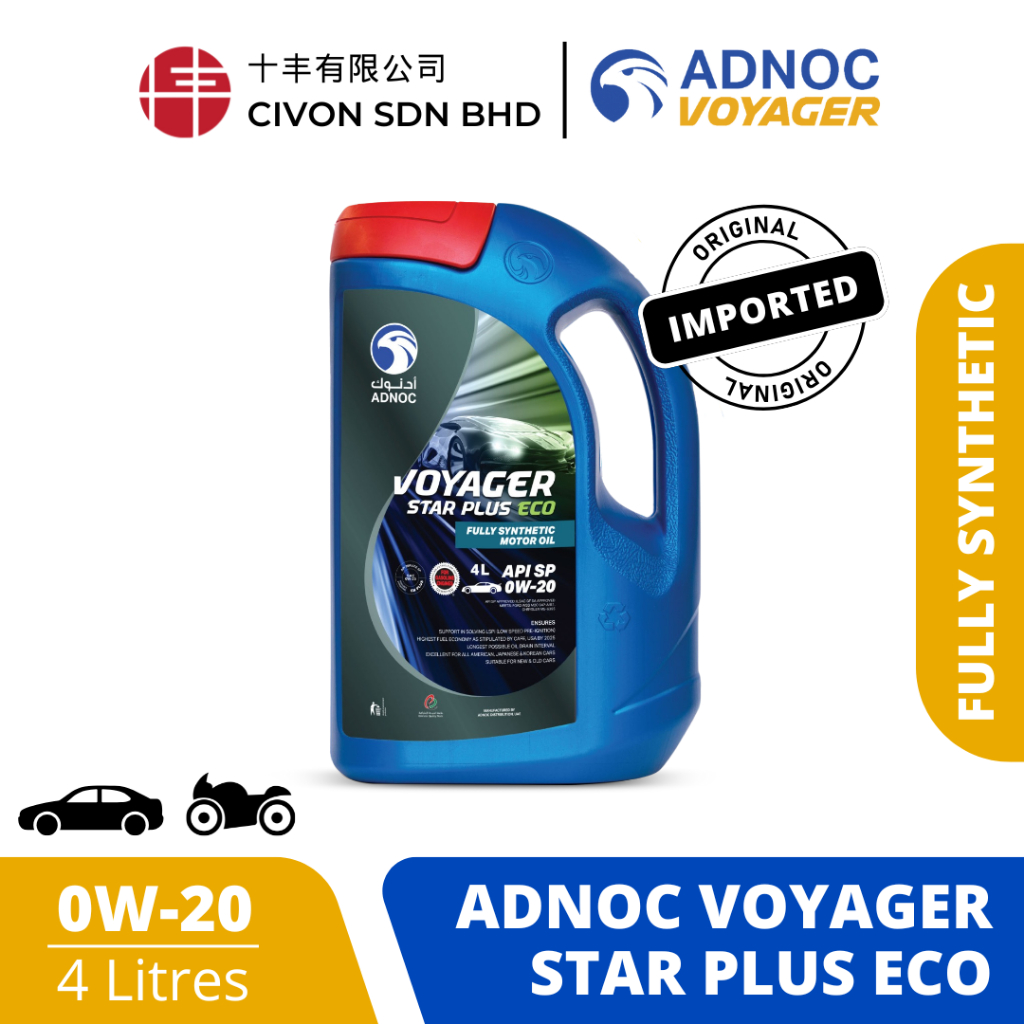 Adnoc Voyager Star Plus Eco 0W-20 SP (4L) | Shopee Malaysia